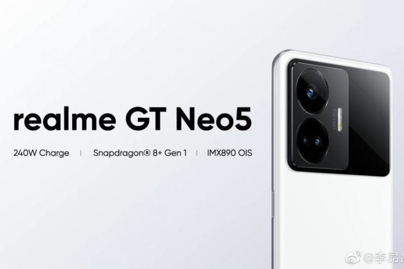 Realme GT NEO 5 dự kiến sở hữu Snap 8 Plus Gen 1 và màn OLED, 144Hz