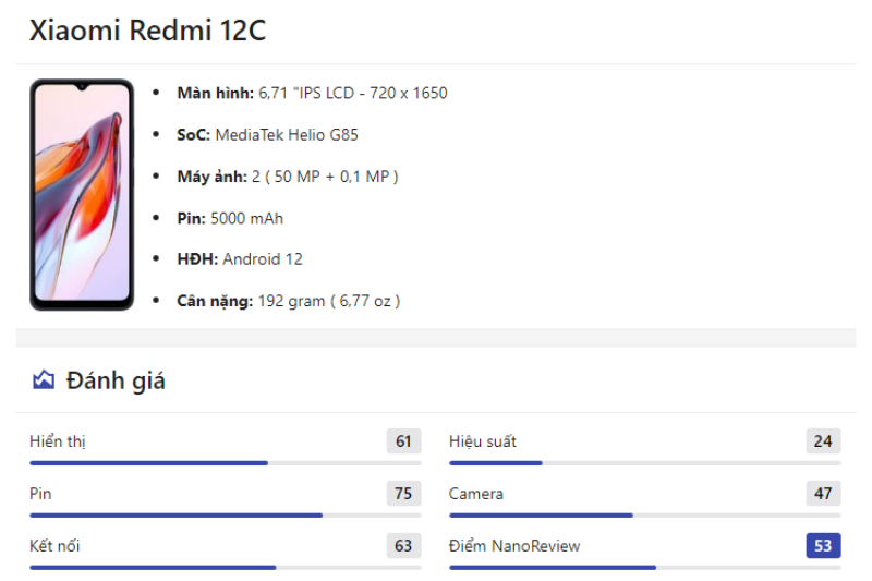 Đánh Giá Hiệu Suất Redmi 12c Antutu Hiệu Suất Còn Kém Hơn Redmi 10c