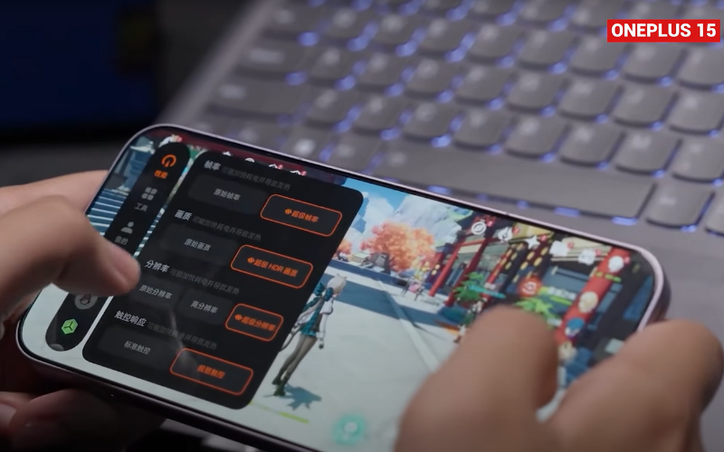 Test game OnePlus 15: Màn hình 165Hz, pin 7300mAh, chơi Genshin 60FPS ...